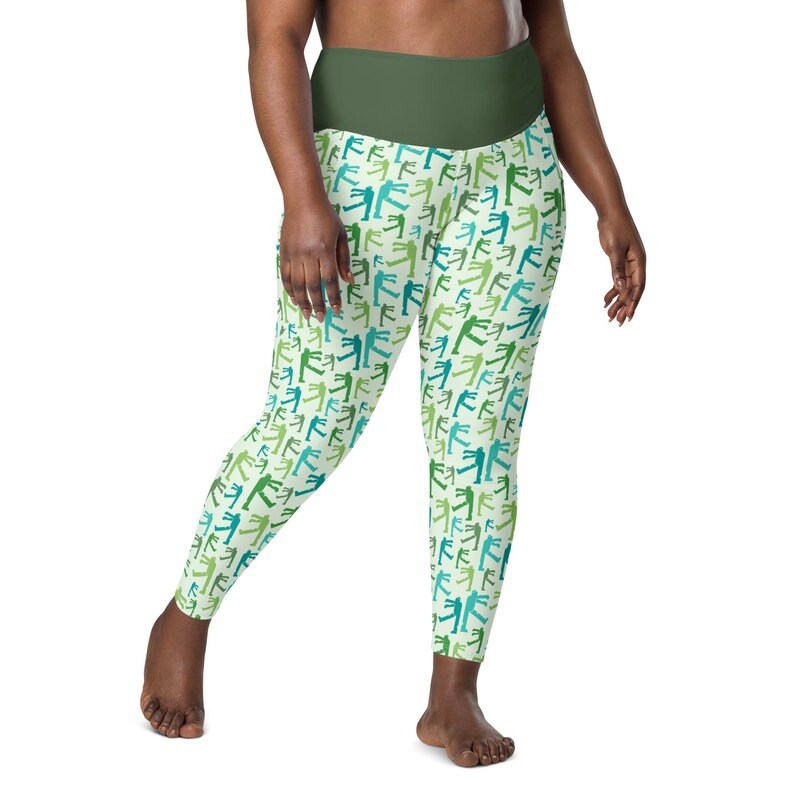 Zombies Print Halloween Leggings, Plus Size Yoga Pants, Creepy Zombies ...