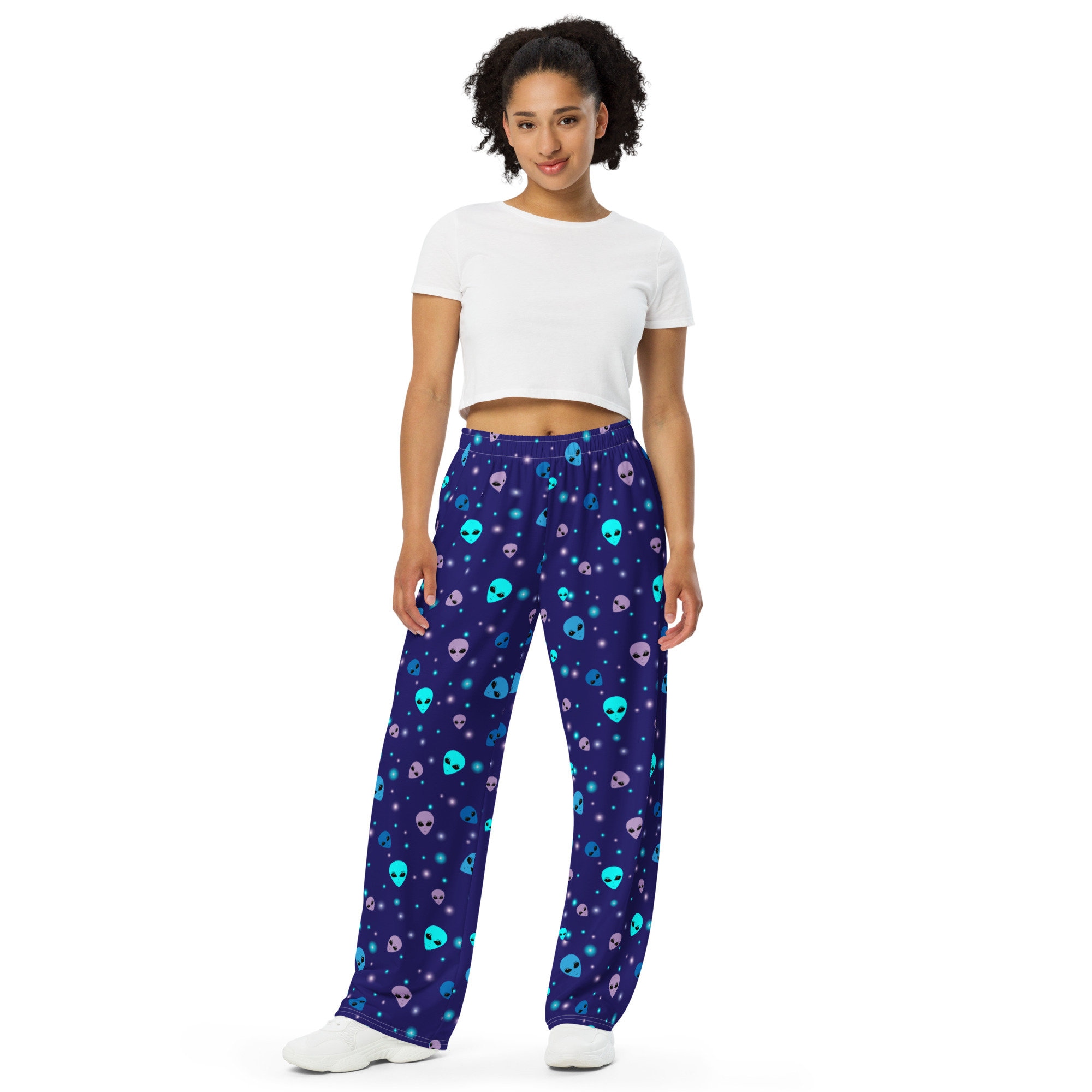 Aliens UFO Unisex PJ Pants, Comfy Lounge Pants With Pockets, Elastic ...
