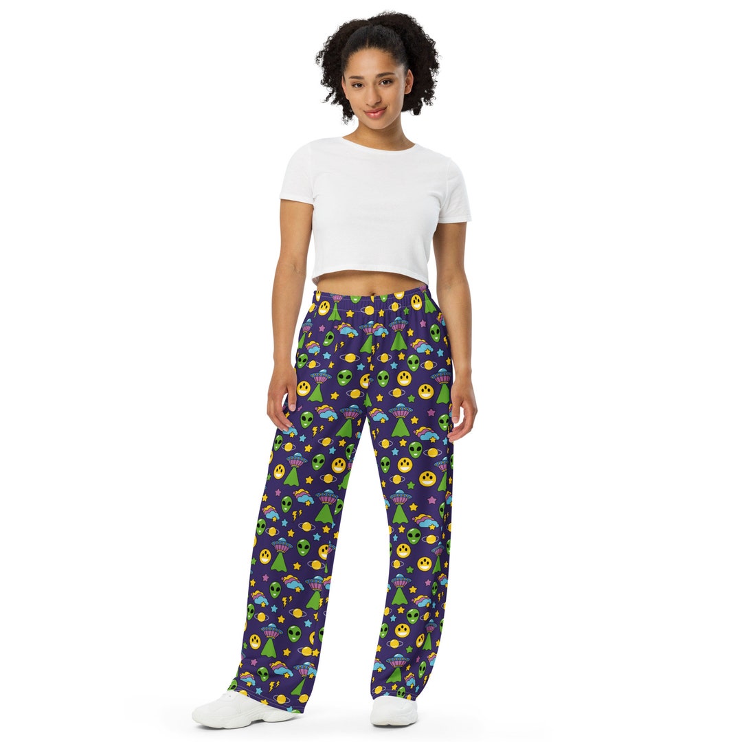 Aliens UFO Unisex PJ Pants, Comfy Lounge Pants With Pockets, Elastic ...