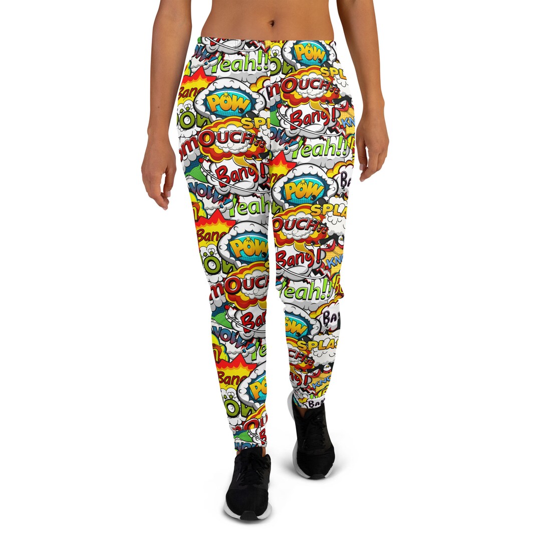 Manga Comic Books Jogger Sweatpants Women, Trendy Streetwear Yoga Pants ...