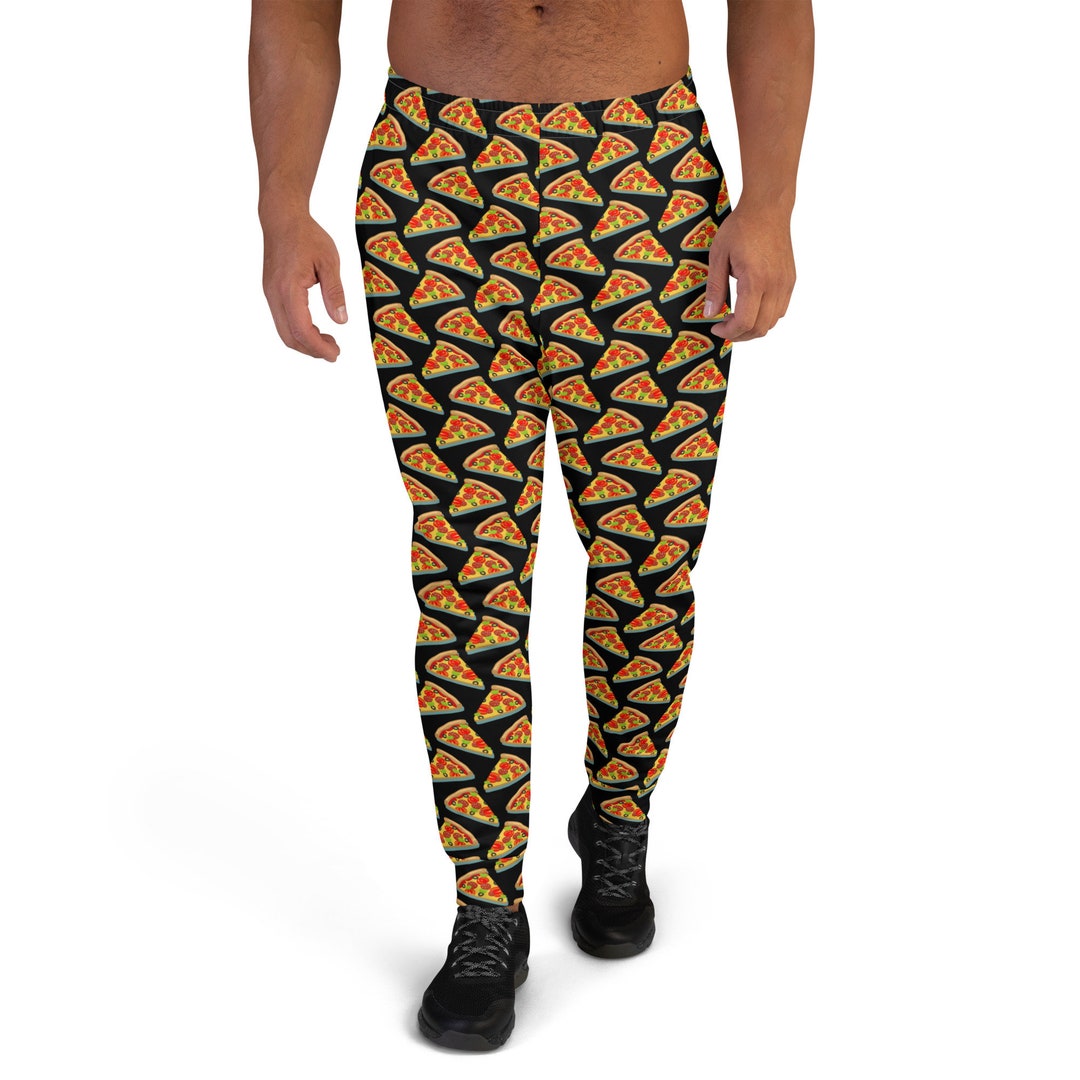 Pizza Slices Printed Joggers Sweatpants, Junk Food Yoga Pants, Comfy ...