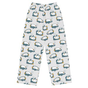 Penguins Patterned Unisex PJ Pants, Comfy Lounge Pants With Pockets ...