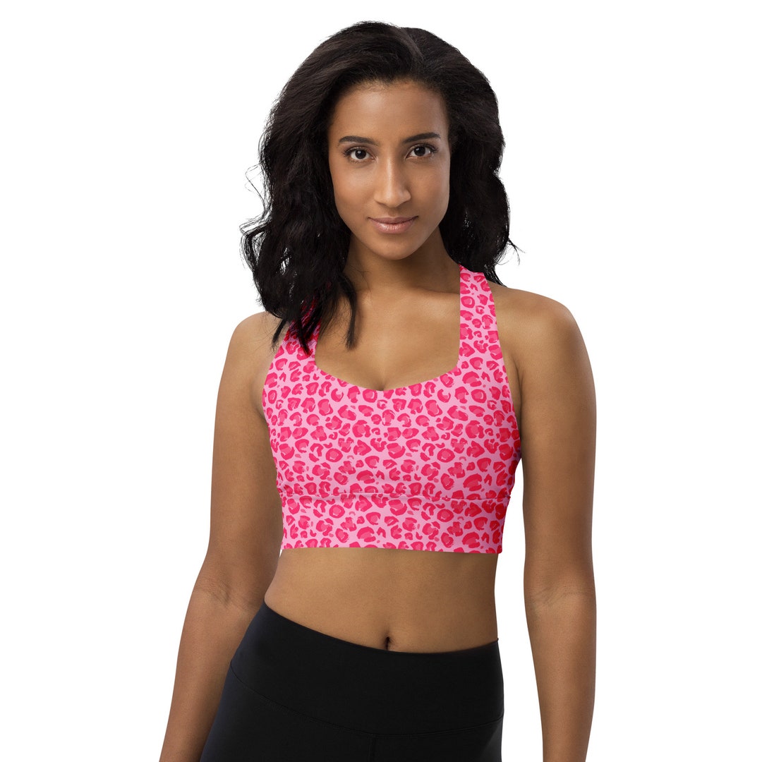 Boho Cheetah Sports Bra, Leopard Gym Bra, Women Activewear, Fitness ...