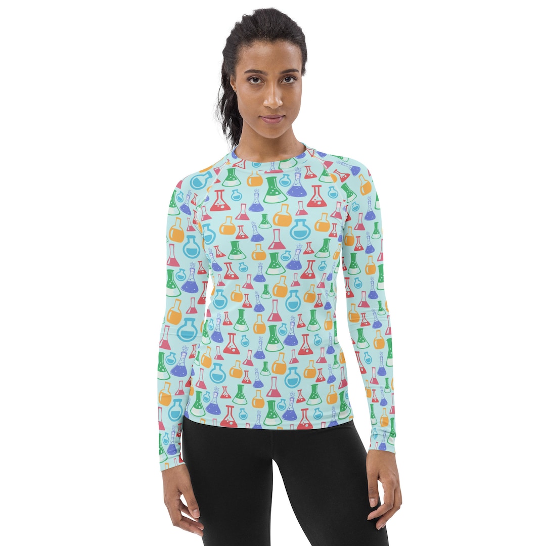 Chemistry Science Printed Rash Guard, Nerd Geek Rash Guard, Long Sleeve ...
