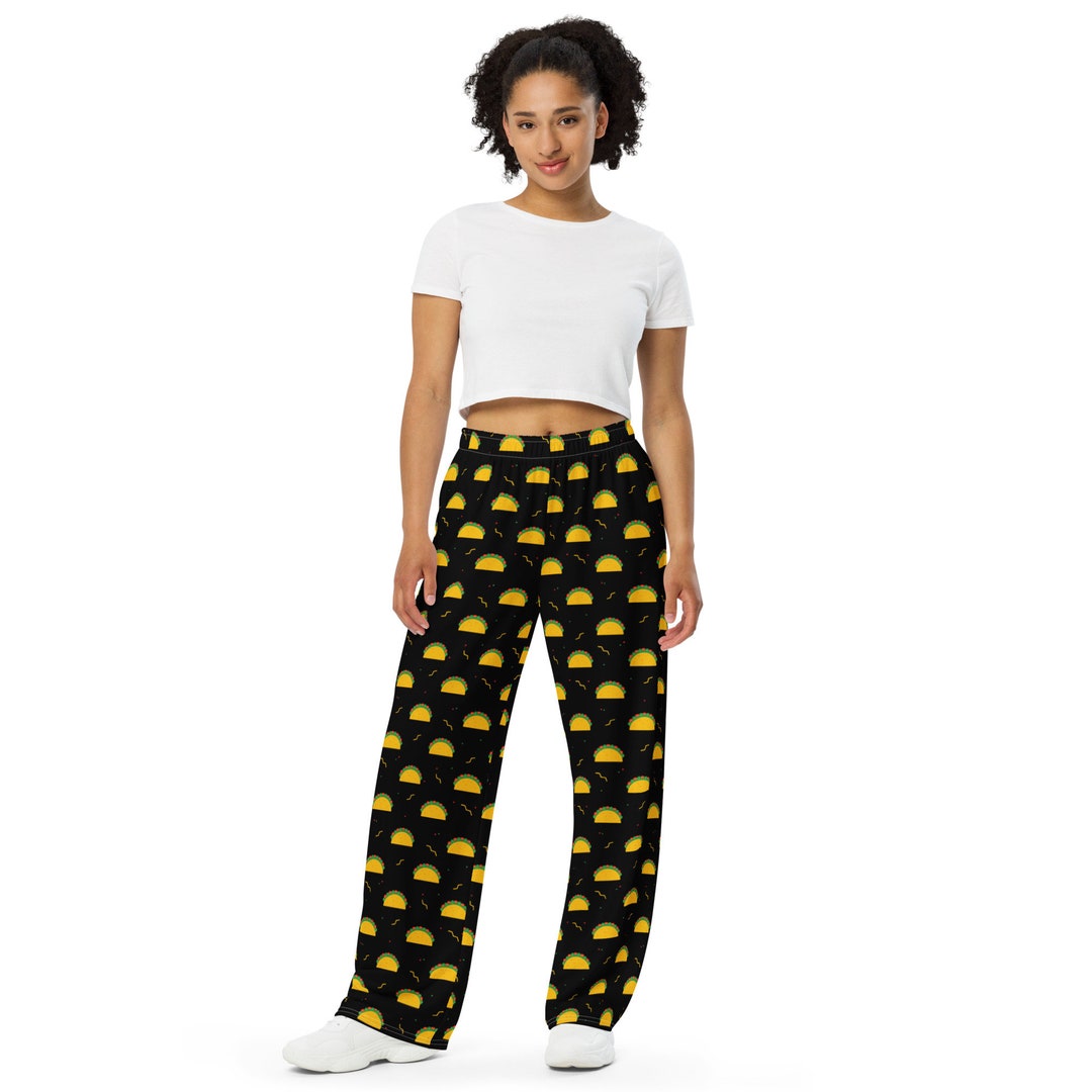 Taco Tuesday Foodie PJ Pants With Pockets, Elastic Waist Lounge Pants ...