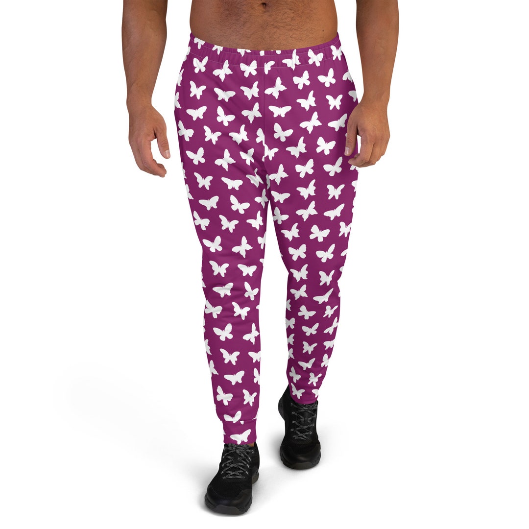 Butterfly Jogger Sweatpants for Men, Insect Bugs Printed Yoga Pants ...