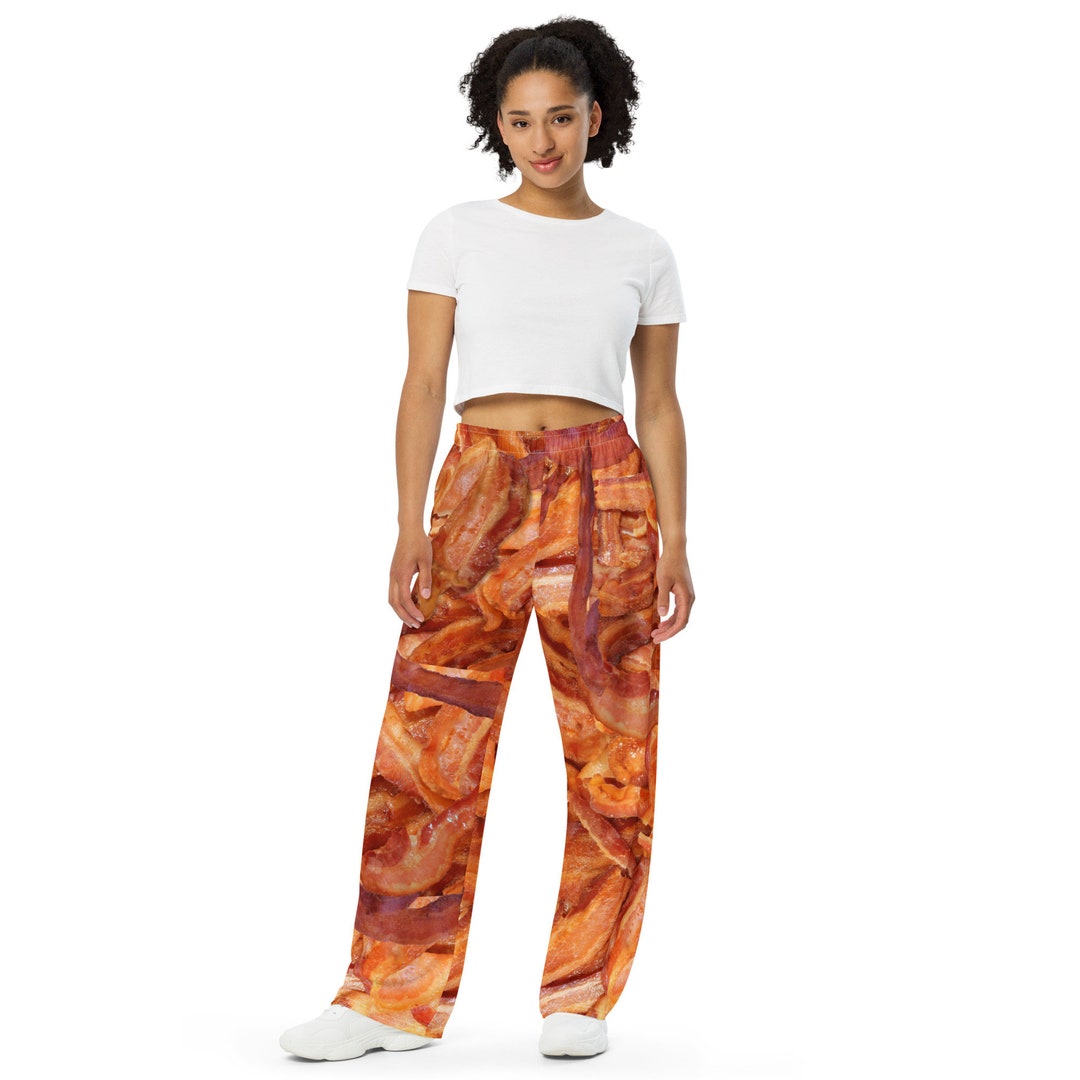 Bacon Foodie Unisex PJ Pants, Comfy Lounge Pants With Pockets, Elastic ...