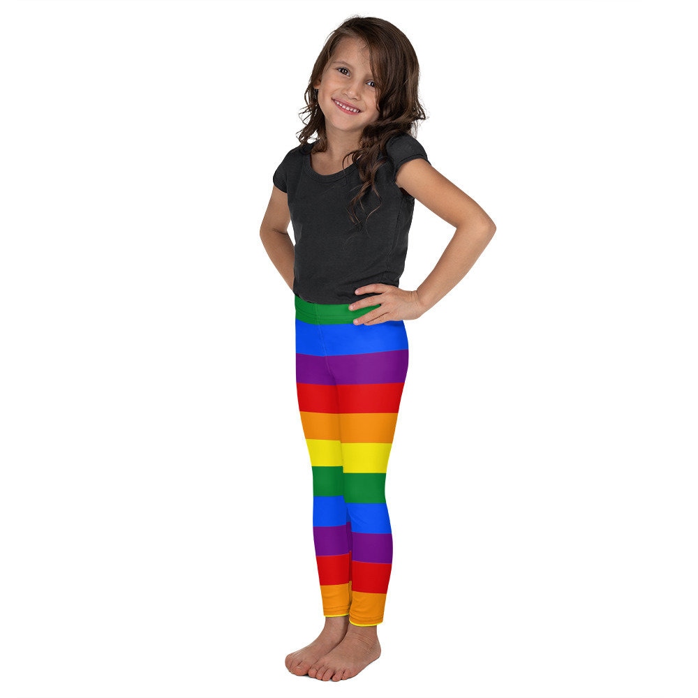 Rainbow Stripe Leggings, Kids Leggings, Stripped Leggings, Toddler ...