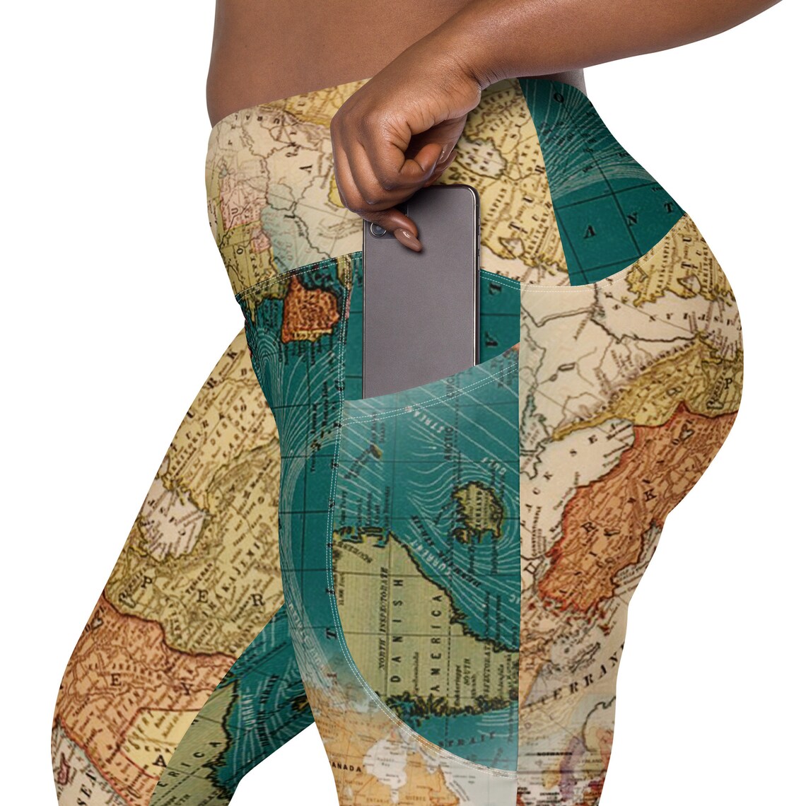 World Map Leggings Womens Leggings Map of the World Map - Etsy