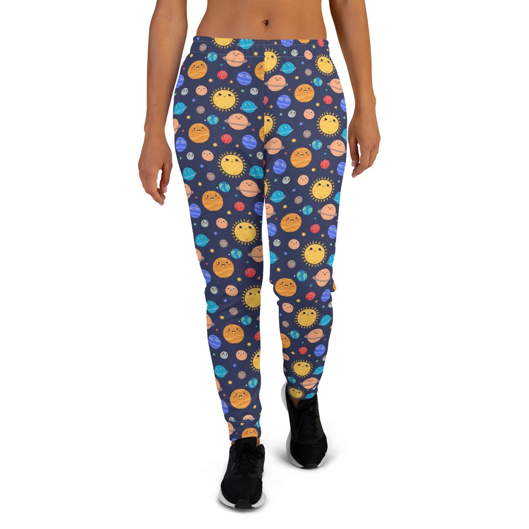 Planets Solar System Printed Jogger Sweatpants for Women, Universe ...