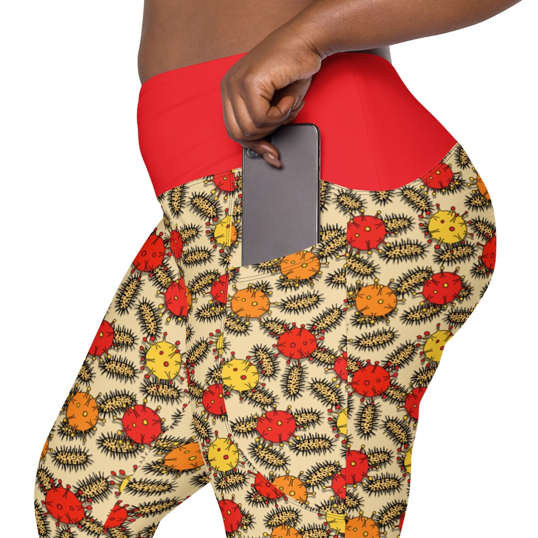 Microbes Bacteria Leggings for Women, Stylish Workout Science Biology ...