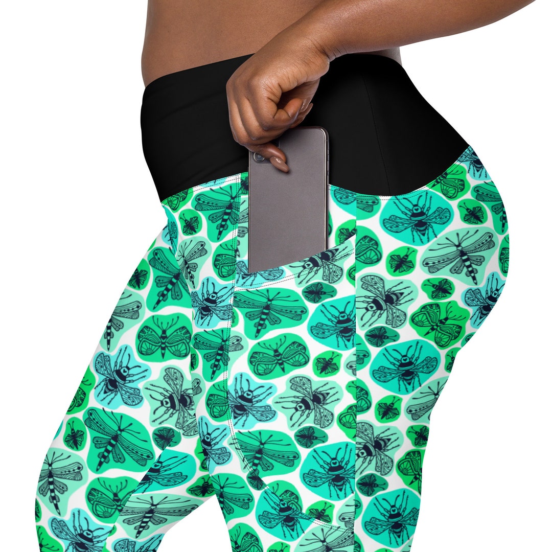 Dragonfly Insect Bug Leggings for Women, Stylish Workout Leggings, High ...