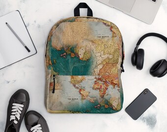 World Map Gift Bag - Etsy