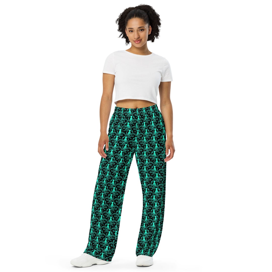 Octopus Patterned Unisex PJ Pants, Comfy Lounge Pants With Pockets, All ...