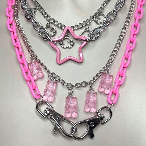 Pastel Goth Crystal Necklace // Moon Quartz Necklace // - Etsy