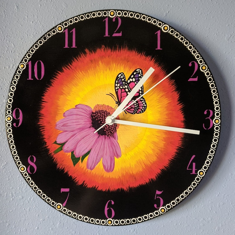 Hand Painted Clock - Etsy