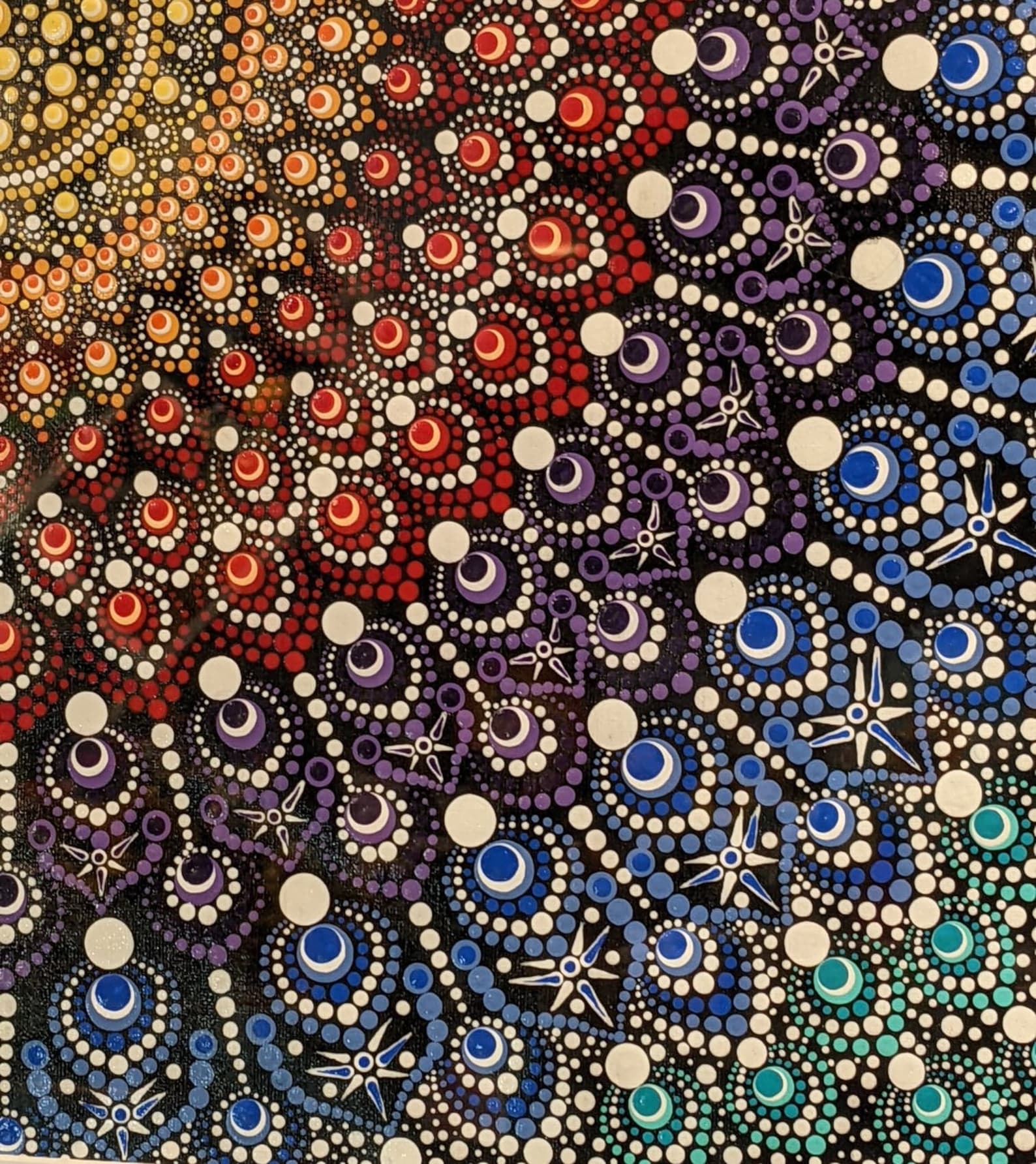 Mandala Wall Art Canvas Painting 12 X 12 Home - Etsy