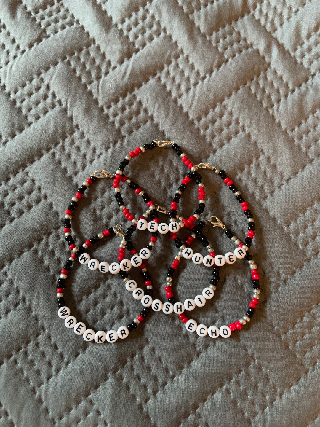 The Bad Batch Inspired Bracelets. Crosshair, Echo, Hunter, Wrecker, and ...