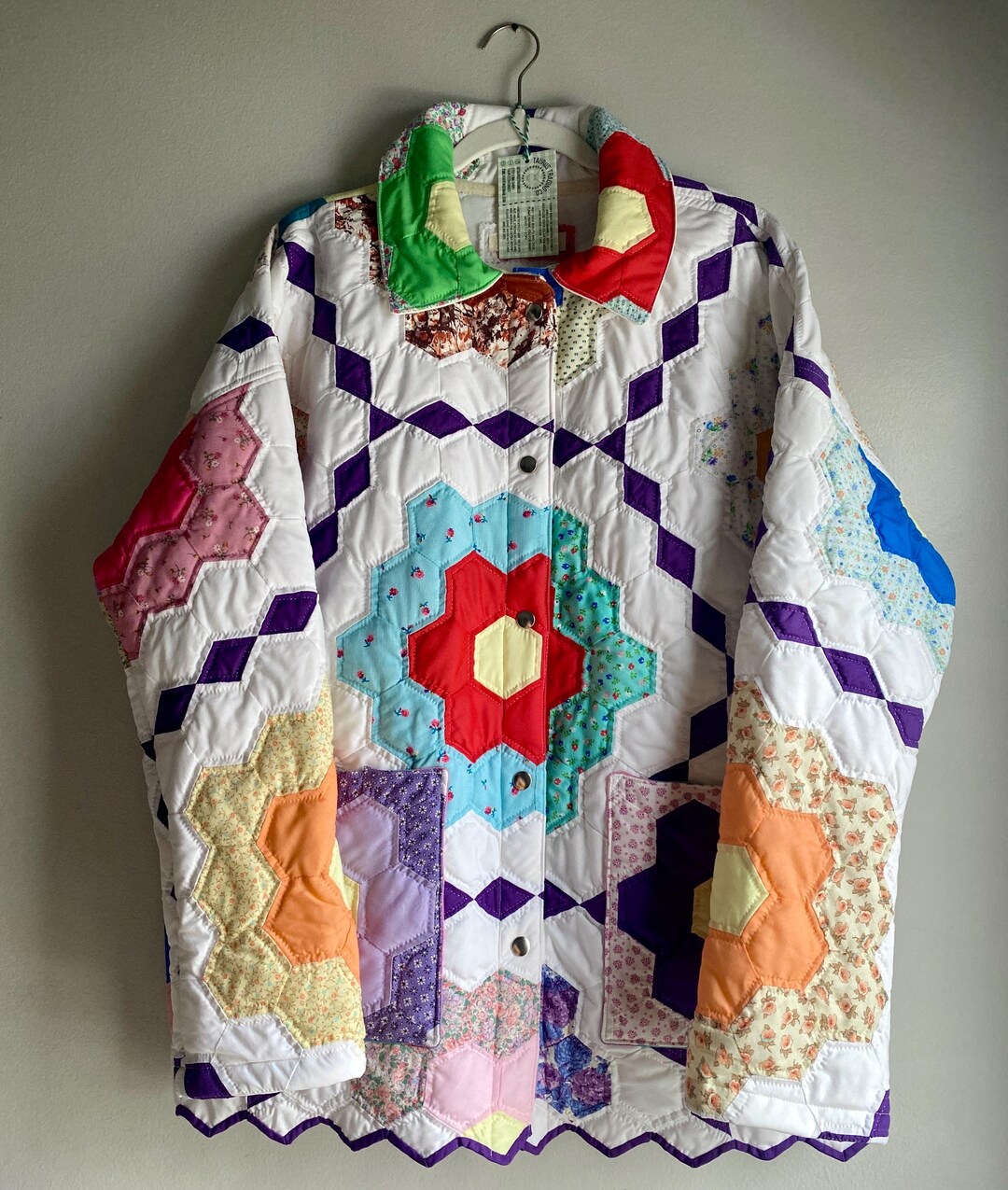 Vintage Flower Garden Quilted Jacket - Etsy