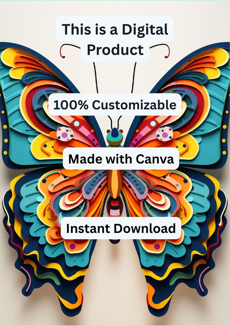 Printable Butterfly Colouring Pages - Etsy