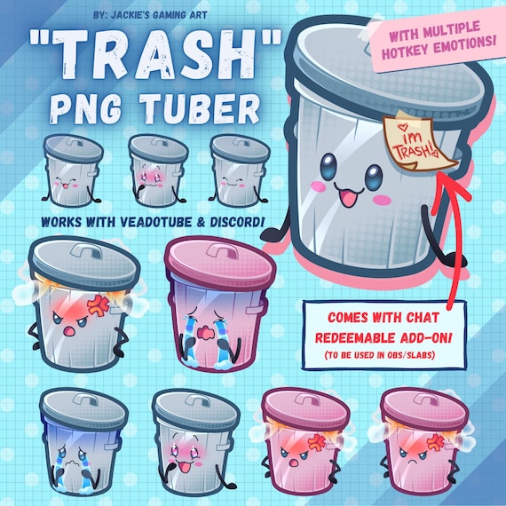 Trash PNG Tuber Veadotube Discord Twitch - Etsy