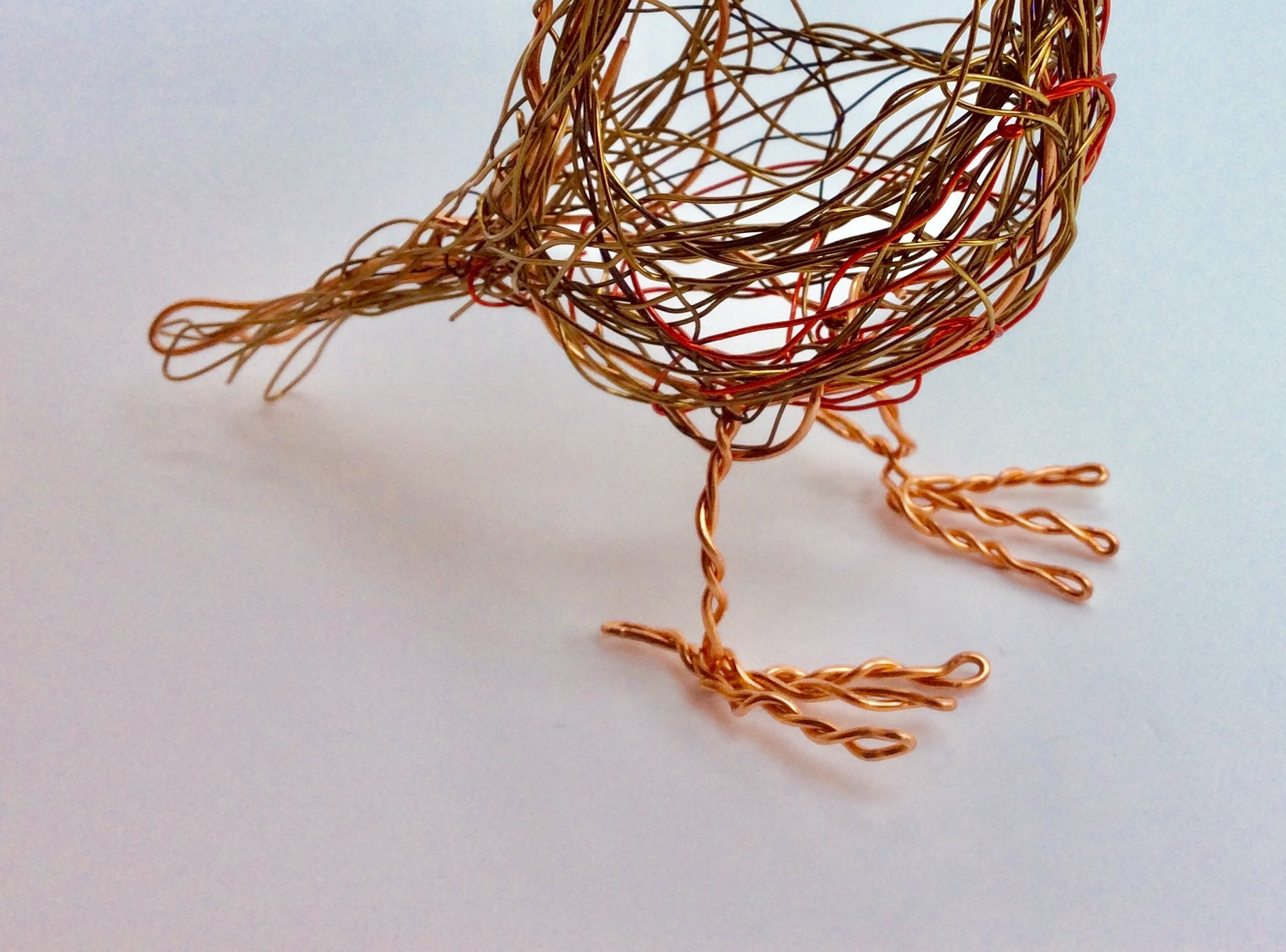 Wire Sculpture Bird Robin, Ornament, Wire Bird Robin, Life Size - Etsy