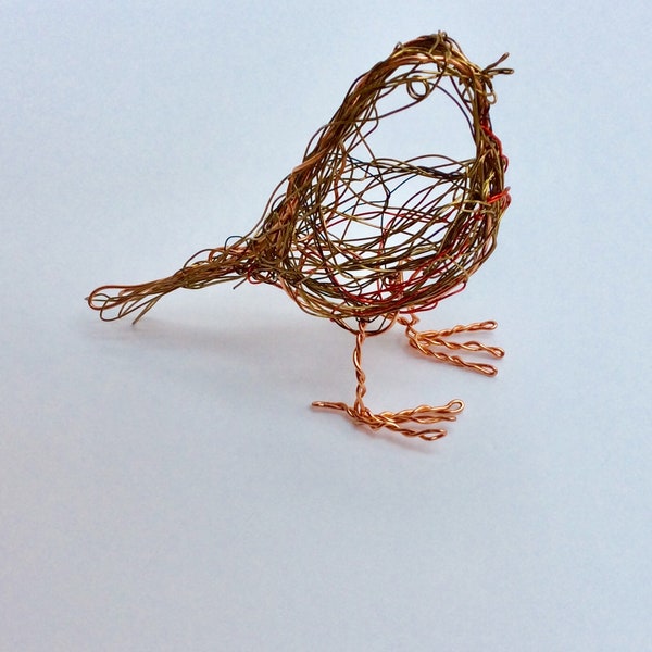 Wire Bird Sculpture - Etsy UK