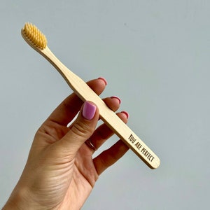 Personalized Bamboo Toothbrush: Custom Engraved Eco-friendly Gift - Etsy