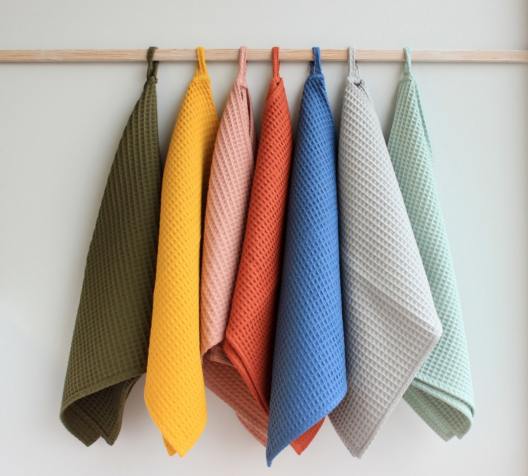 Natural Tea Towel, Face Towel, Small Towel, Waffle Hand Towel, Organic ...