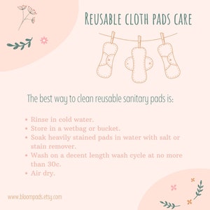 Extra Soft Reusable Cloth Pads, Organic Cotton Menstruating Pad ...