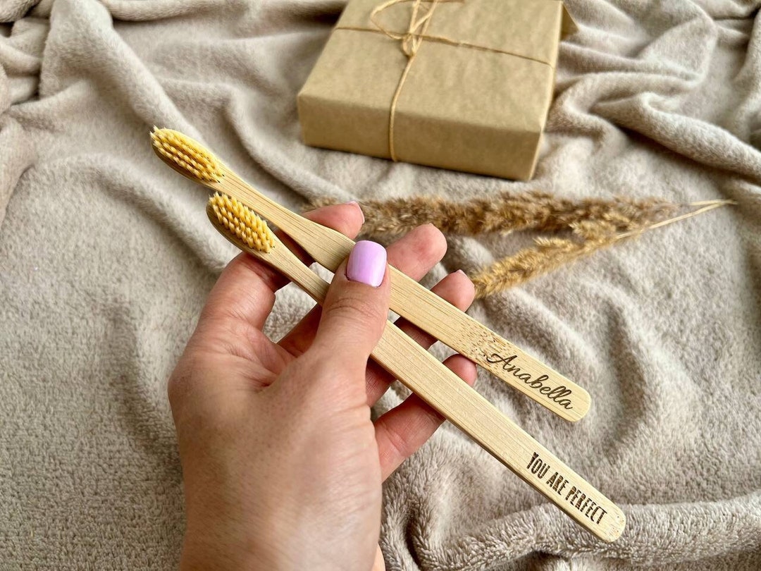 Personalized Bamboo Toothbrush: Eco-friendly Engraved Wood Brush - Etsy