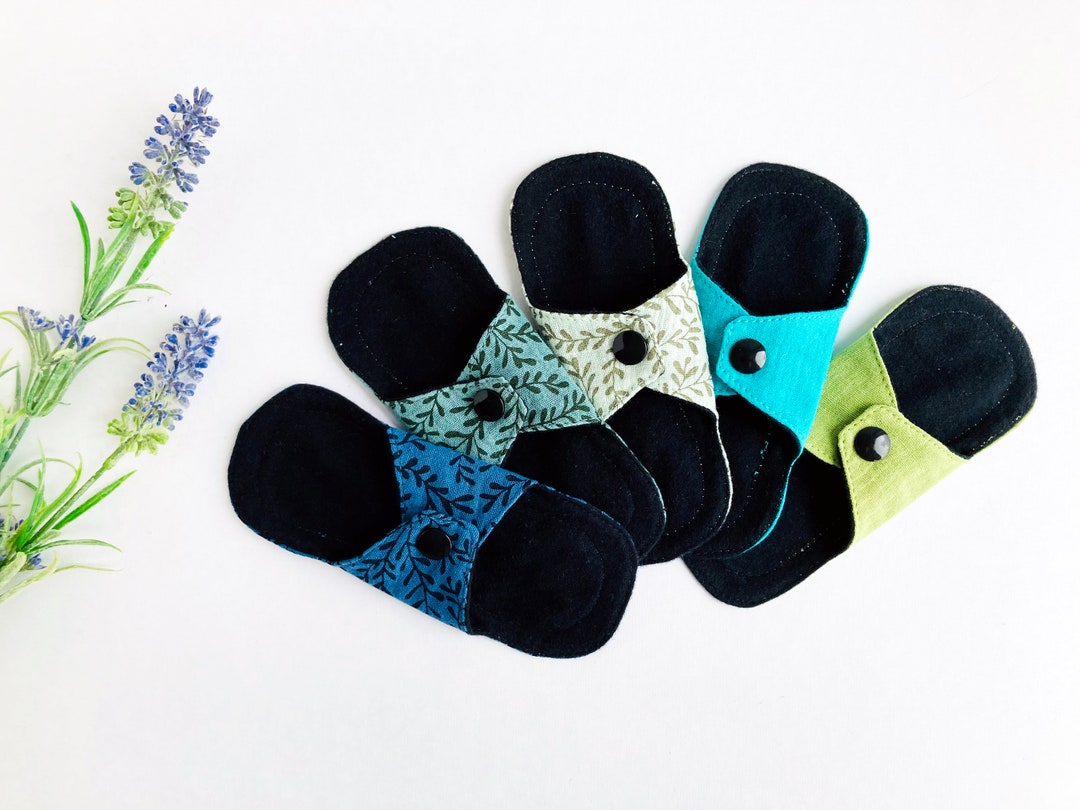 Small Panty Liners EXTRA-THIN, Organic Cotton Reusable and Washable ...
