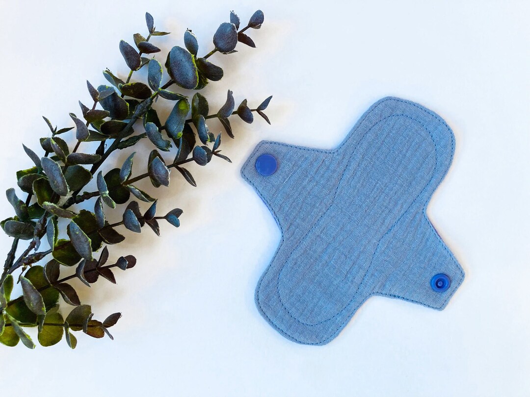 ORGANIC Reusable Cloth Winged ULTRATHIN Pantyliner, Cotton Muslin Cloth ...