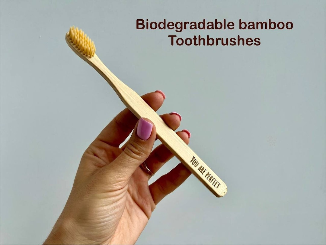 Custom Bamboo Toothbrush, Personalized Tooth Brush With Name, Eco ...