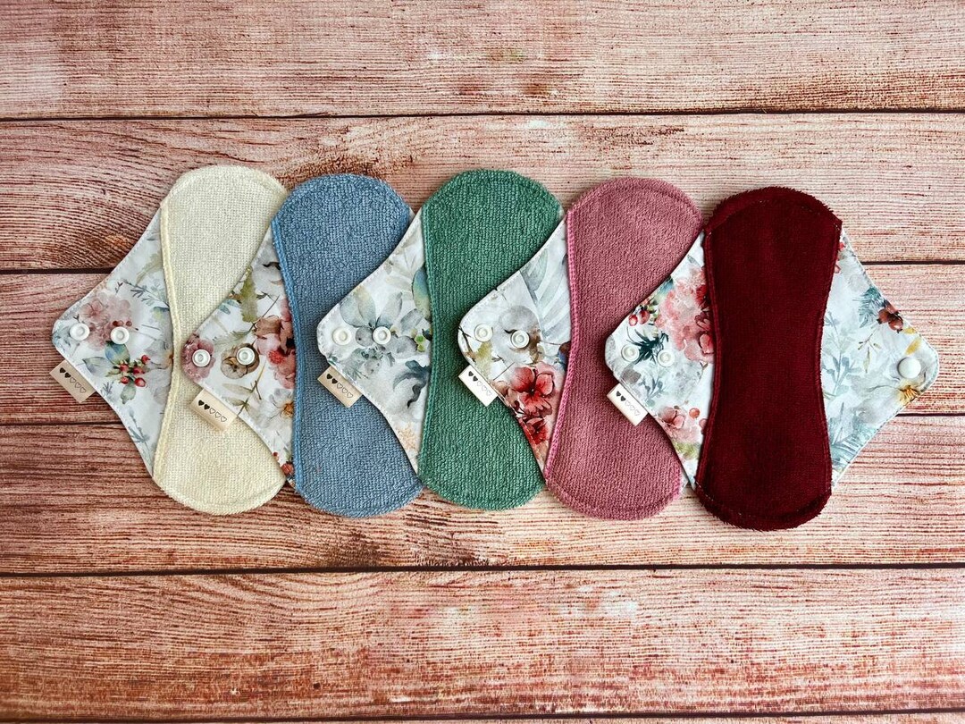 Organic Bamboo Reusable Cloth Pads: Zero Waste Panty Liners, 5-pack - Etsy