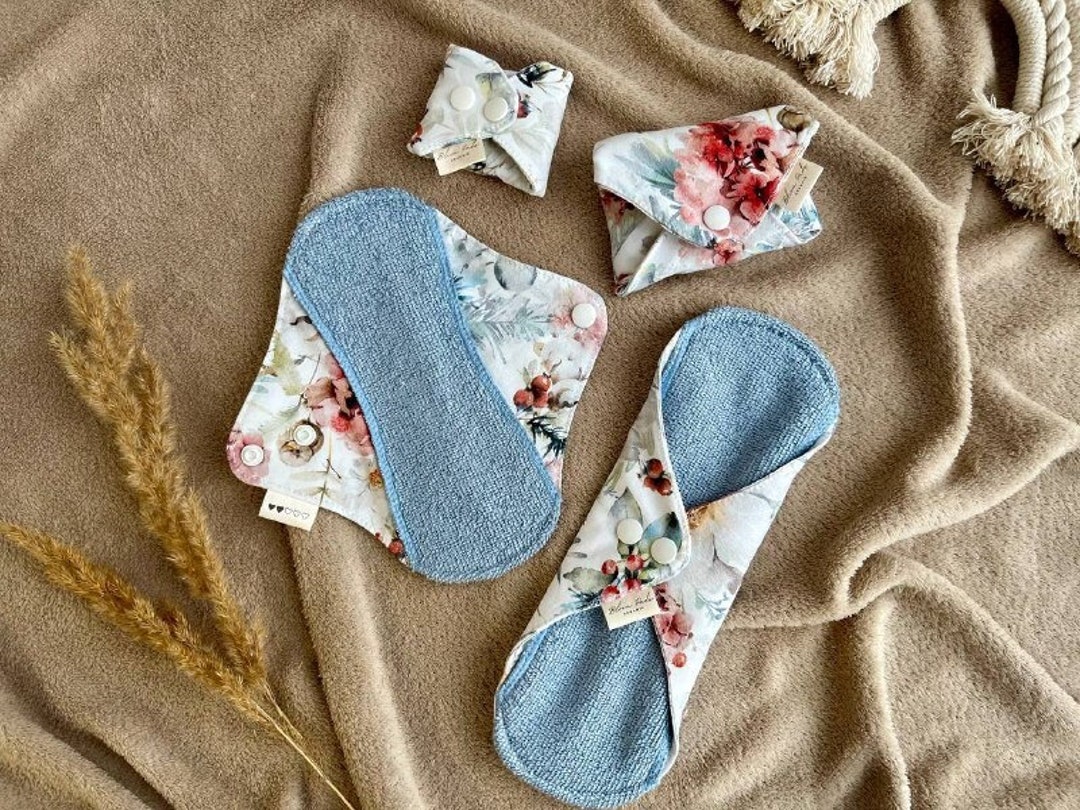 Organic Period Pads, Reusable Menstruating Cloth Pads, Soft and ...