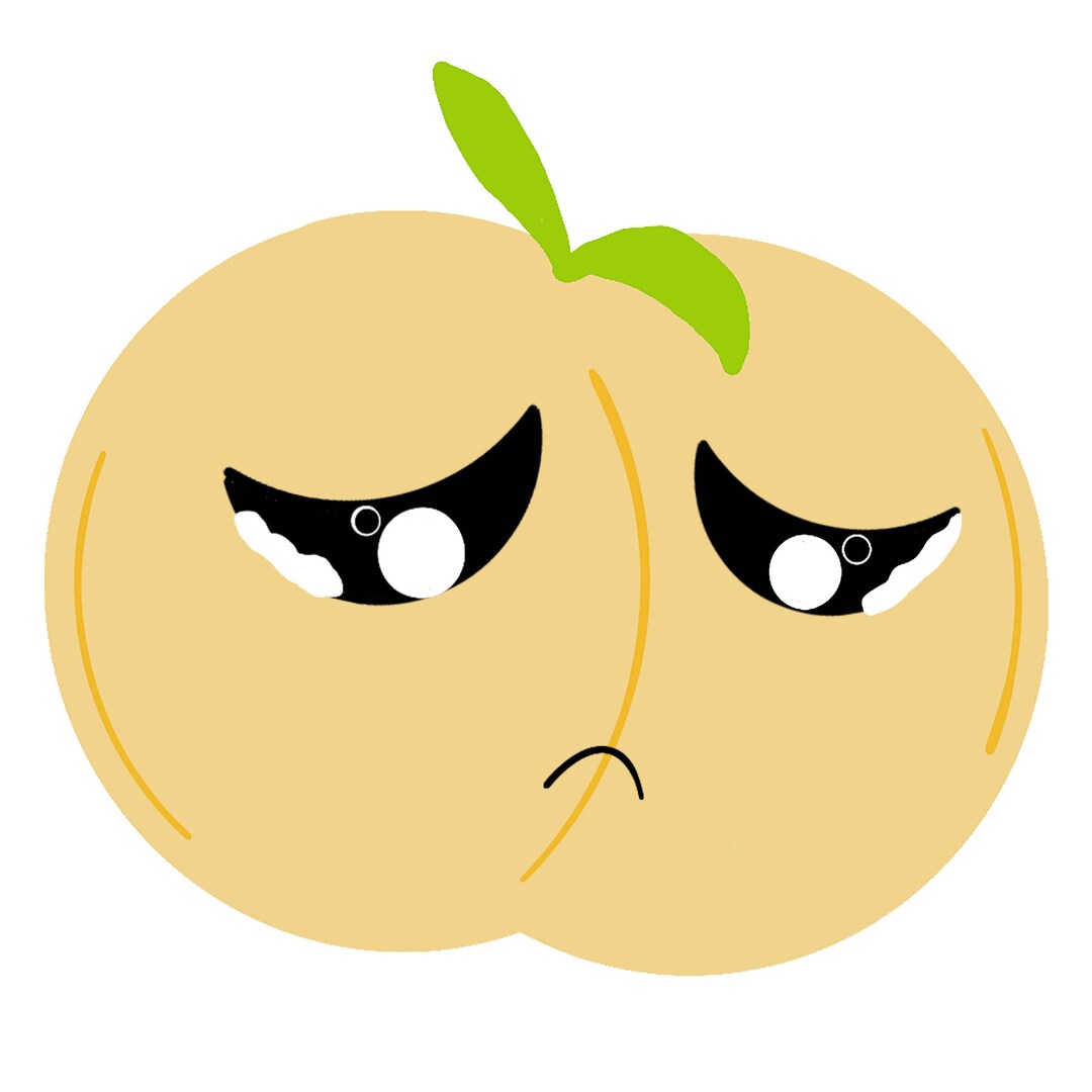 Peach Sad Sap Sticker - Etsy