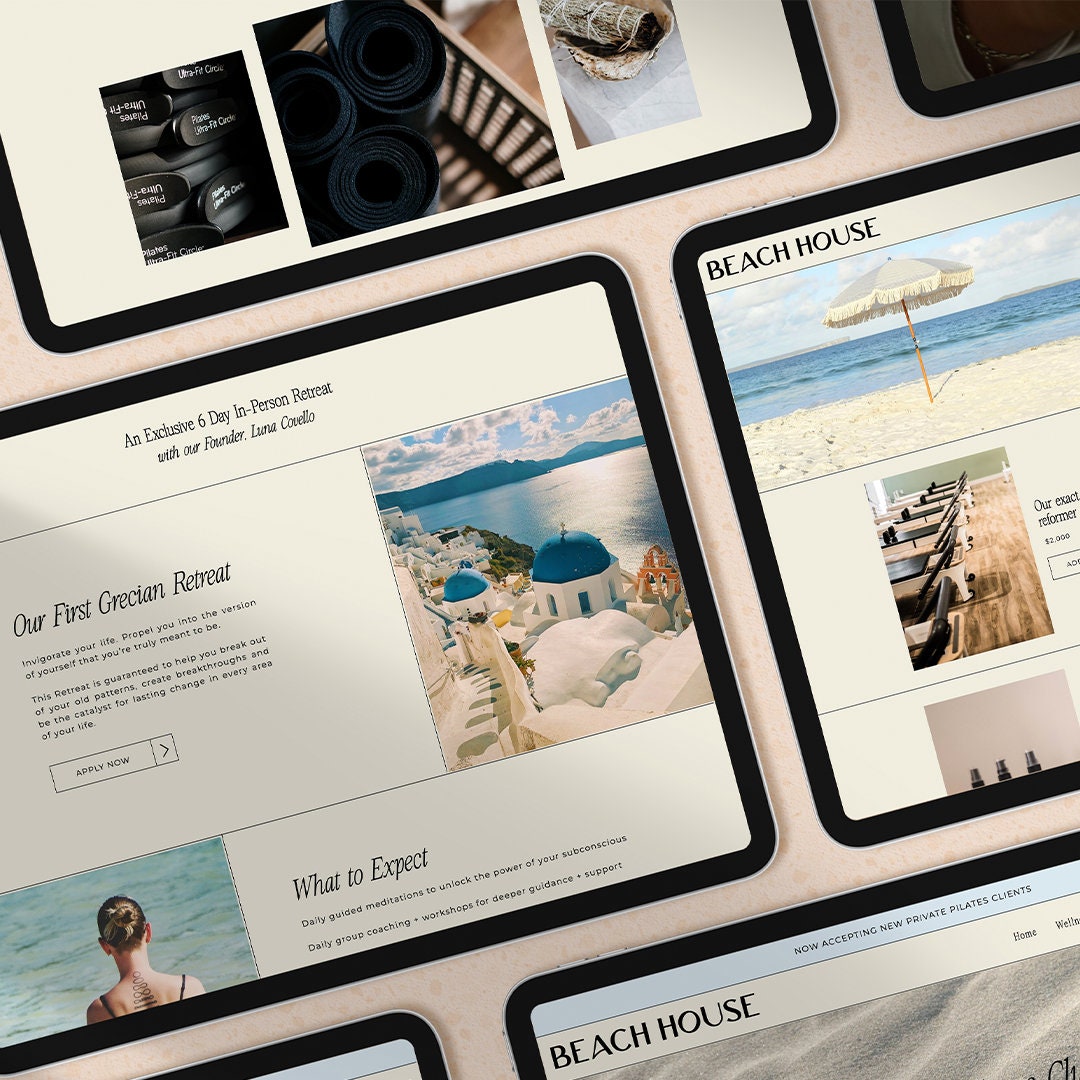 Showit Website Template, Showit Template for Fitness, Pilates, Yoga and ...