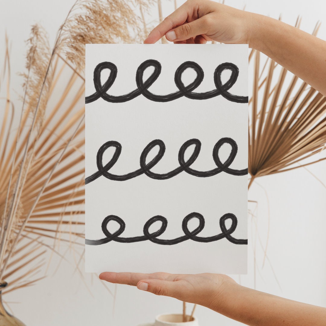 Swirly Art Poster | Digital Downloadable Hand Drawn Swirly Art Poster ...
