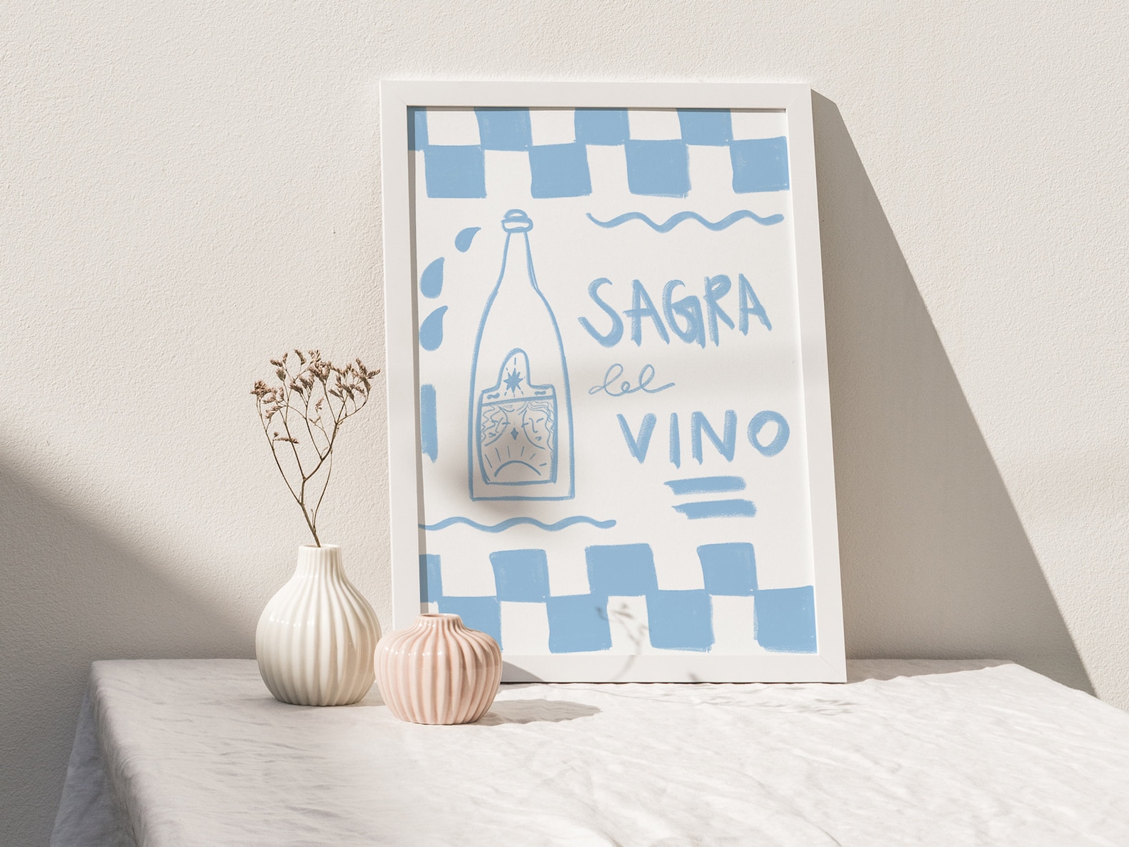 Vintage Vino Poster | Hand Drawn Italian Wall Art, Sagra Del Vino ...