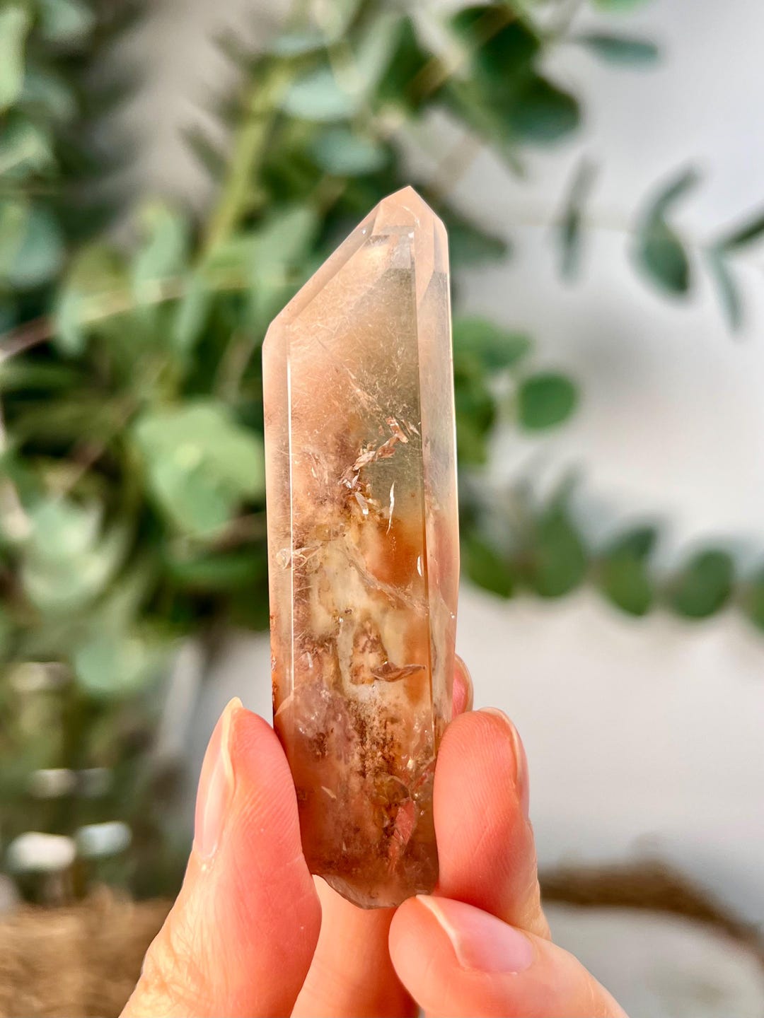 Grade AAA Natural Rutile Amphibole Quartz With Penetration, Angel ...