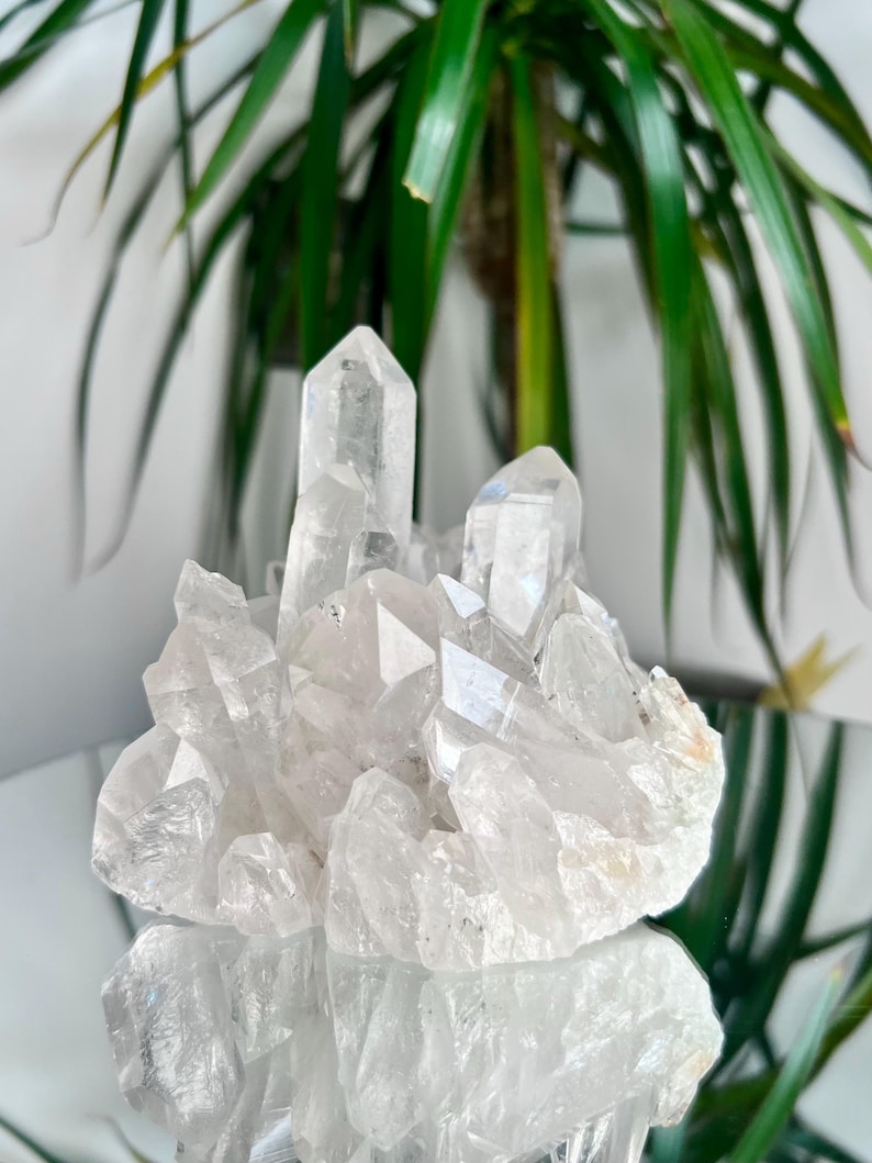 Grade AA+ Natural Clear Quartz Cluster With Chlorite Inclusion and ...
