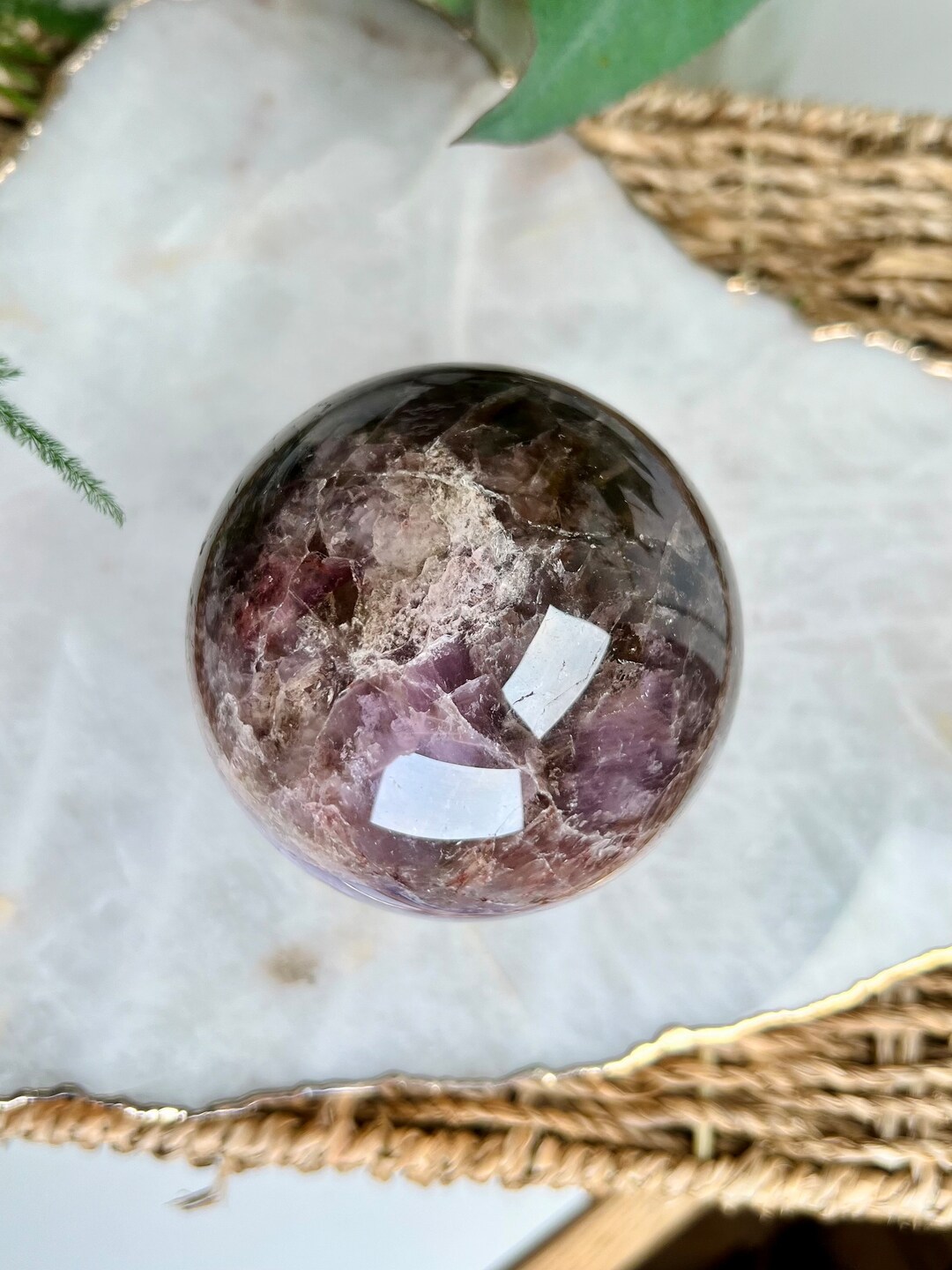 Grade AAA Super Seven Sphere on Stand - A Cosmic Conduit of Superior ...