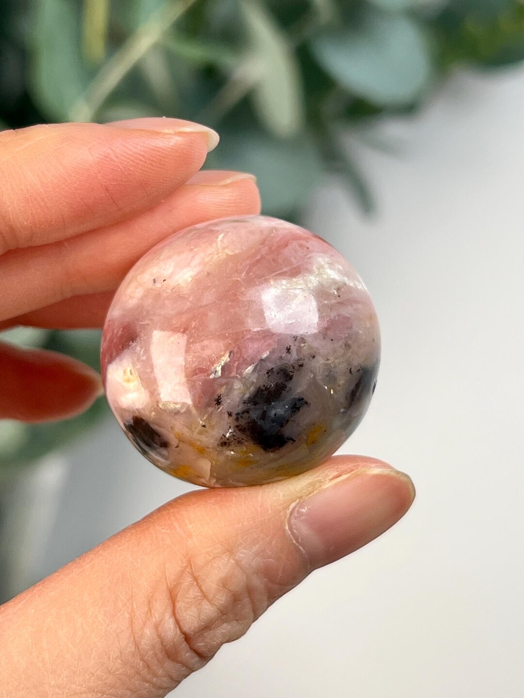 Grade A Pink Opal Sphere From Peru, Organic Hand-polished, Stone of the ...