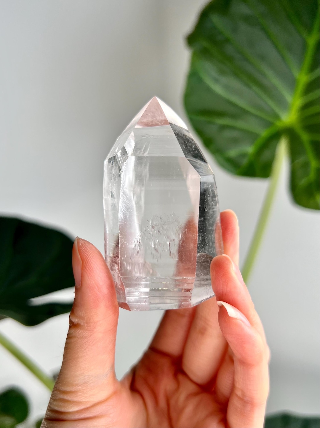 Grade AAA Lemurian Tower With Barcodes and Time Link - Semi-polished ...