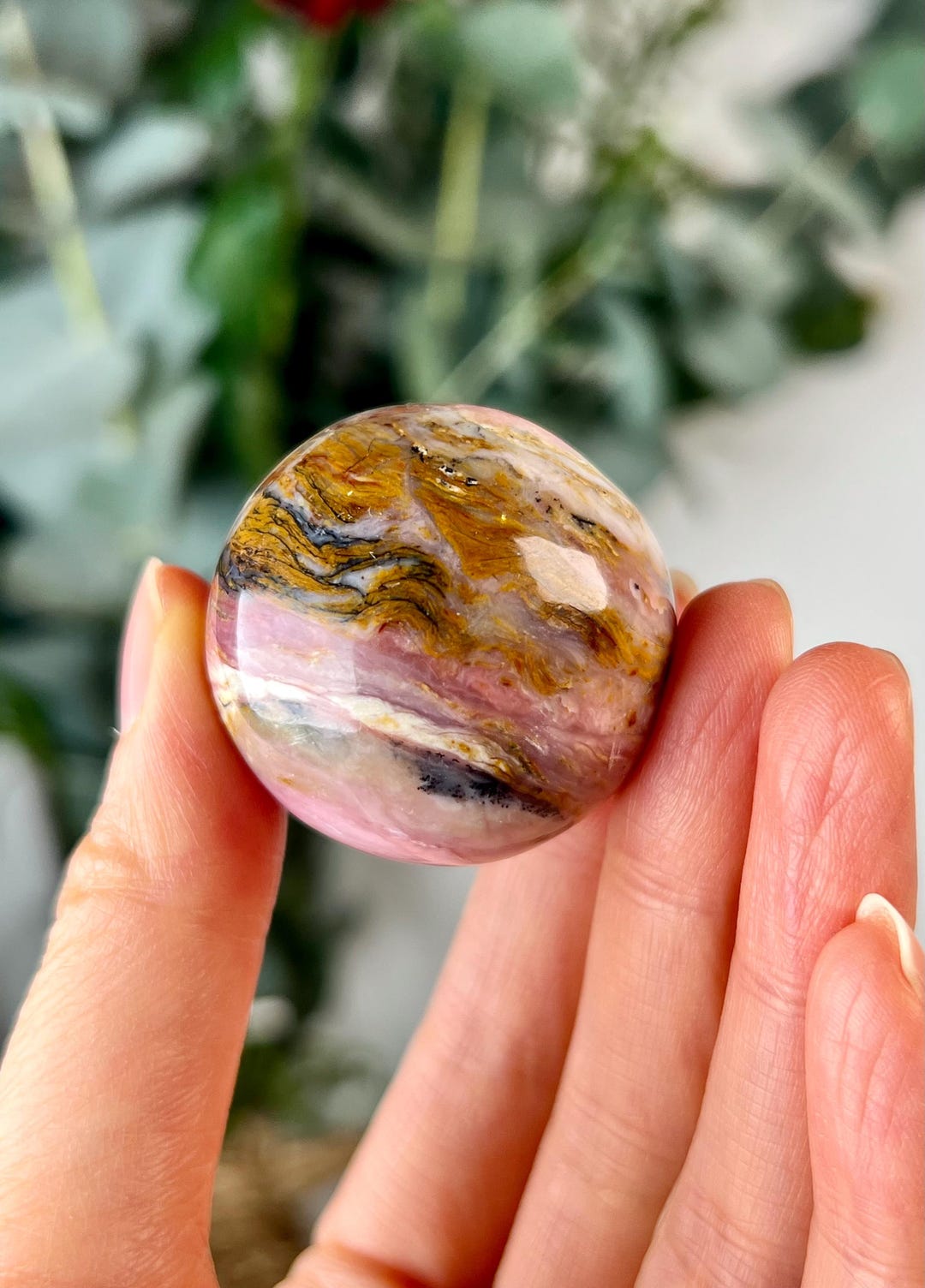 Grade A Pink Opal Sphere From Peru, Organic Hand-polished, Stone of the ...