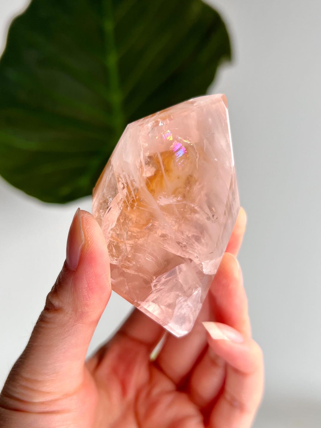 Grade AAA Golden Healer Rose Quartz Freeform With Rainbows - A ...