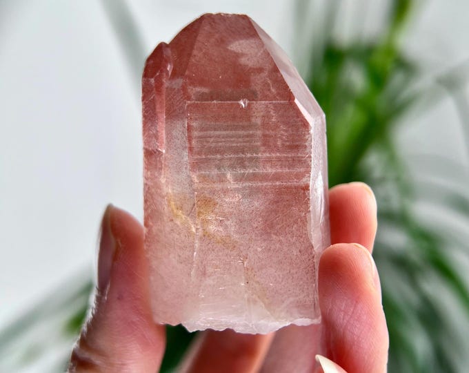 Grade AAA 100% Natural Pink Lemurian Quartz Point–heart-activating Love ...