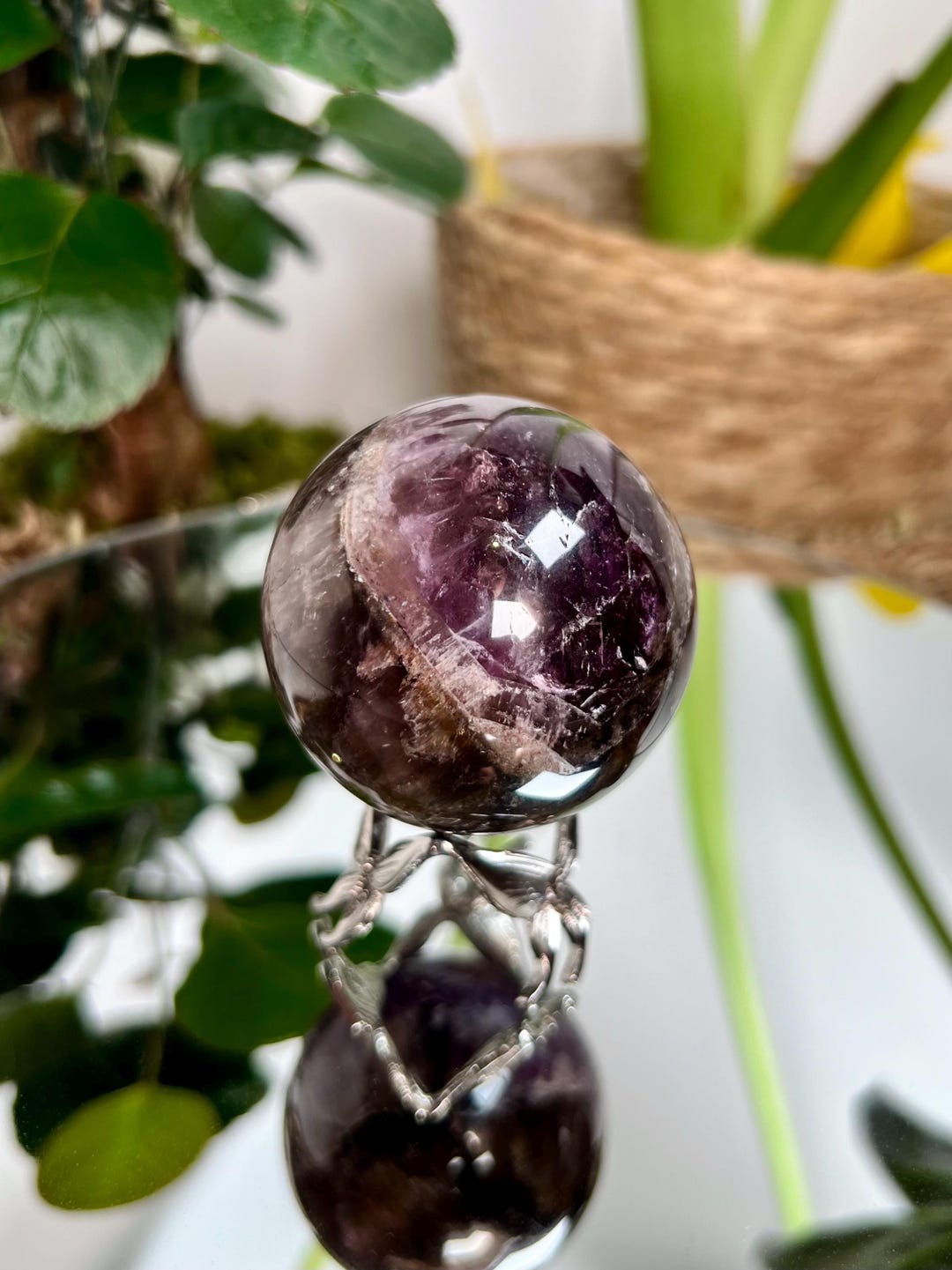 Grade AAA Super Seven Sphere on Stand A Cosmic Conduit of Superior ...