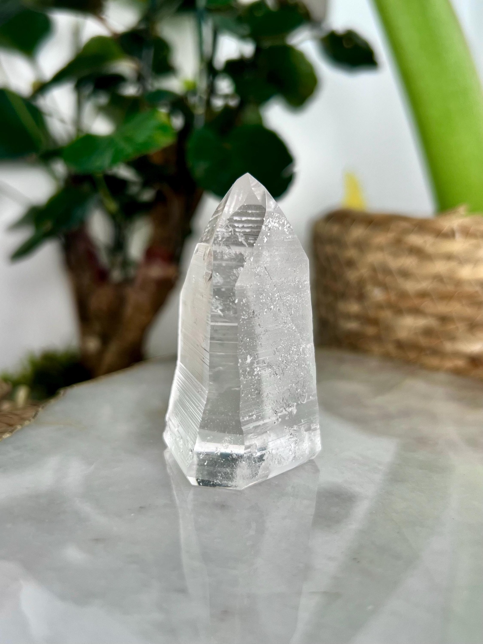 Grade AAA Lemurian Tower With Barcodes - Semi-polished, Top Quality ...